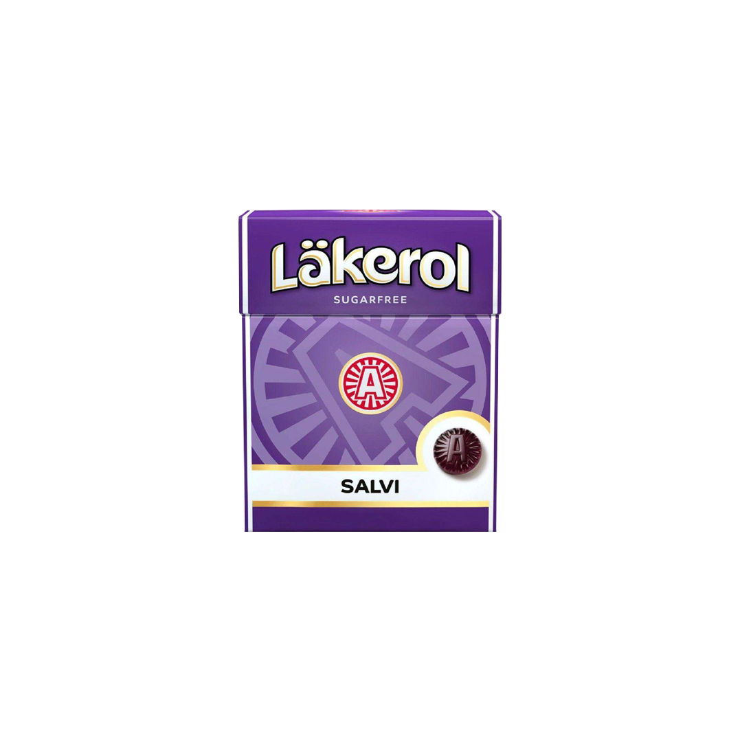 Läkerol Salvi – Liquorice & violet pastilles 25g – Fika