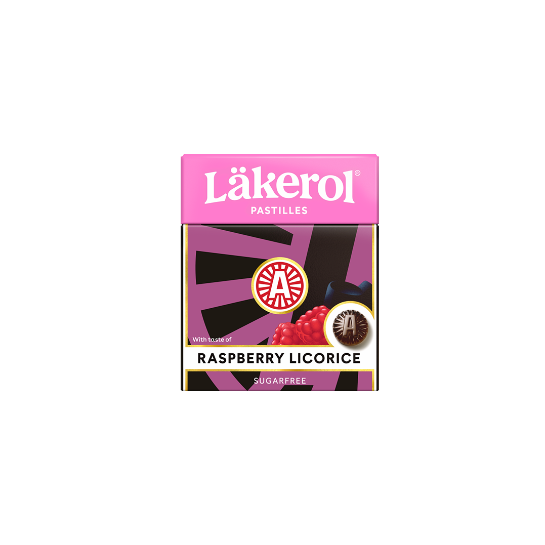 Läkerol Raspberry Licorice Pastilles 25g – Fika